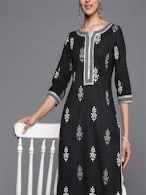 Buy Libas Ethnic Motifs Printed Gotta Patti Kurta Kurtas For Women