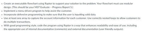 Solved Create An Executable Flowchart Using Raptor To