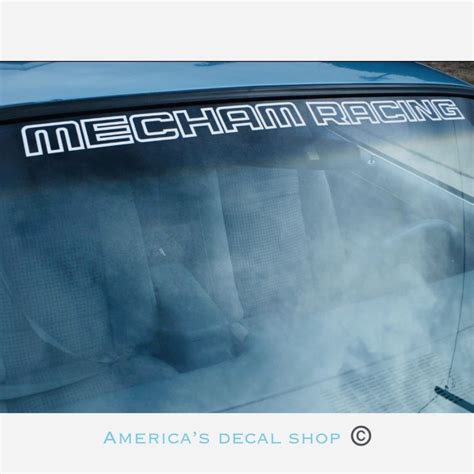 Oem Mecham Racing Outline Center Windshield Decal New 1pc Pontiac
