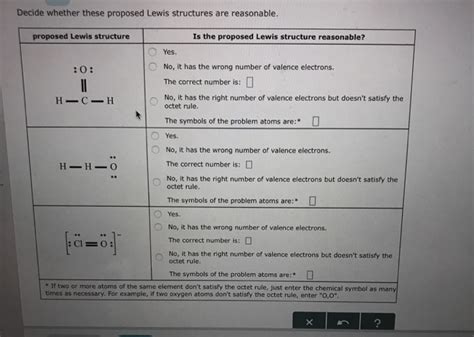 Solved Decide Whether These Proposed Lewis Structures Are Chegg Com