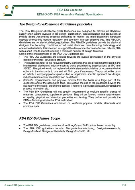 Pba Assembly Material Specification Edm Forum