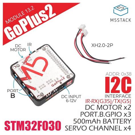 M5stack Goplus2 Dc Motor And Servo Driver Module Stm32f0 The Pi Hut
