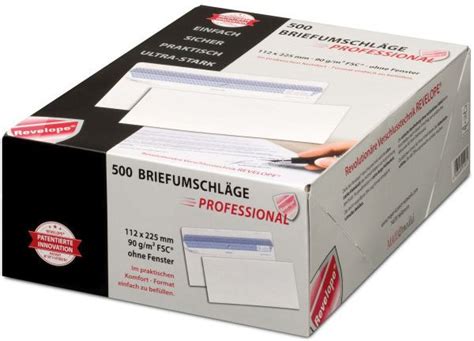Mailmedia Revelope Professional Din Lang Ohne Fenster Selbstklebend