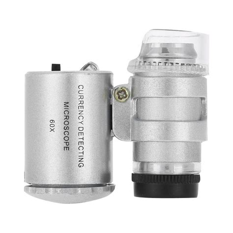 Lupa Con Luz Led Mini Microscopio De Bolsillo 60x Mini Lupa De