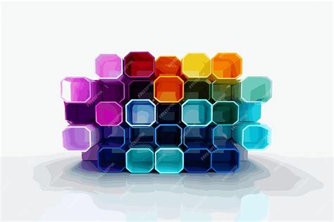 Premium Vector 3d Computer Generate Gel Cubes Of Various Colors