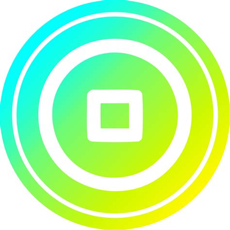 Stop Button Circular In Cold Gradient Spectrum 10611455 Vector Art At Vecteezy