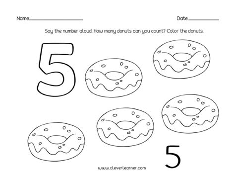 number writing and counting activity 5 1 pdf