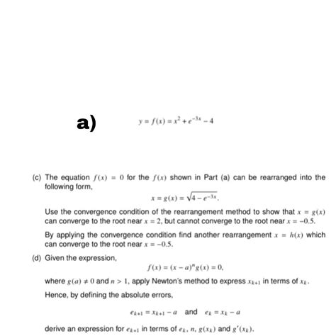 Solved Y F X X E X C The Equation F X For The Chegg