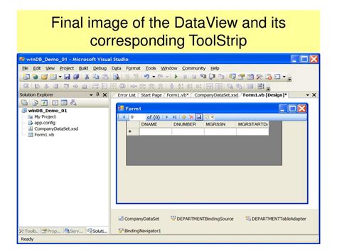 PPT Visual Studio 2005 Using The DataGridView Control PowerPoint