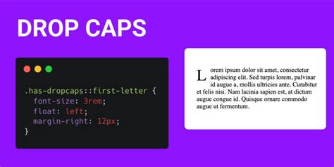 Csaba Kissi On Linkedin Css Tip 💡 Drop Caps Is A Technique Used In Books That Makes The First