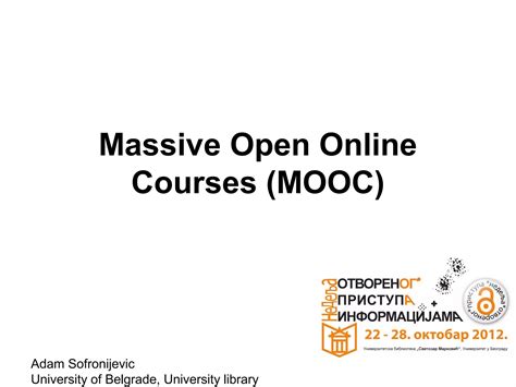 Massive Open Online Courses Mooc Ppt