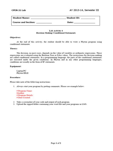Activity 4 Decision Making Pdf Cartesian Coordinate System Computer Program