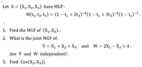 Let X X1 X2 X3 Have Chegg Com