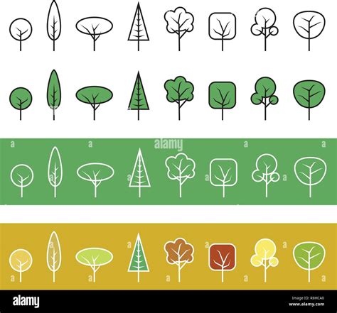 Tree Shape Collection Stock Vector Image And Art Alamy