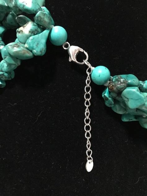 Vintage Multi Strand Turquoise Necklace Gem