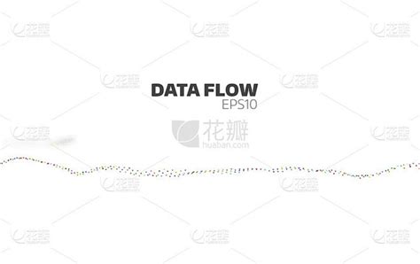 抽象数据流可视化。流的信息。粒子网络