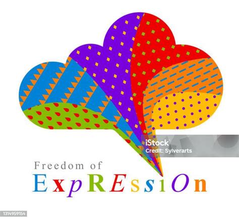 구름 모양의 음성 거품과 무지개 의견 다양성의 다른 색상의 표현 벡터 개념의 자유는 자신을 표현한다 비누방울 막대에 대한 스톡 벡터 아트 및 기타 이미지 Istock