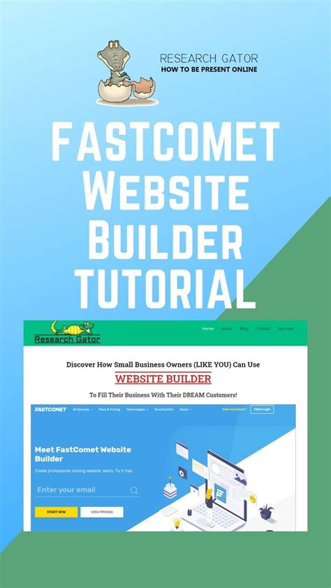 create a stunning website with fastcomet website builder