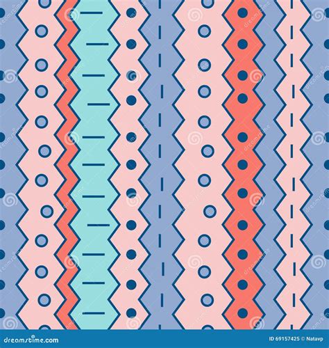 Seamless Zigzag Pattern Stock Vector Illustration Of Element 69157425