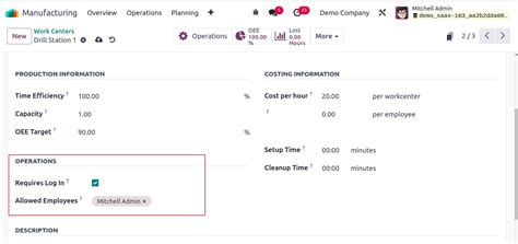 Work Centers In Odoo 17 Manufacturing Odoo V17 Enterprise Edition Book