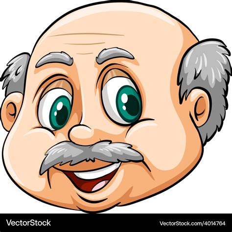 A Bald Man Royalty Free Vector Image Vectorstock