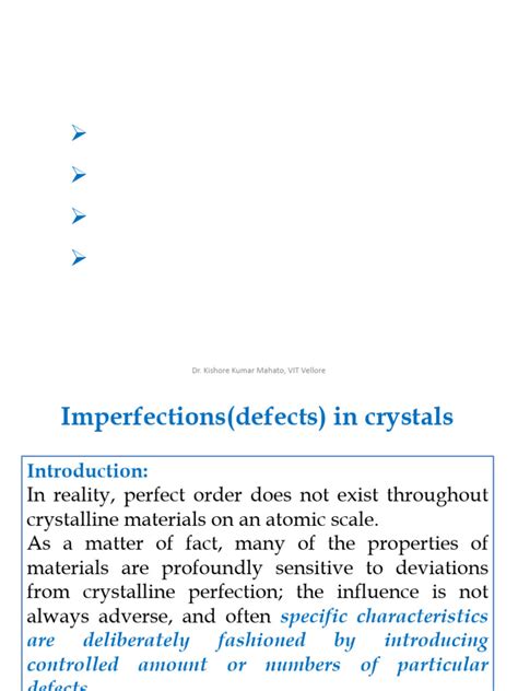 6 Crystal Structure Of Metals Ceramics And Polymers Defects In