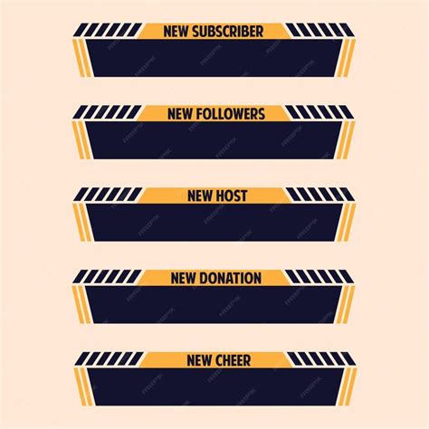 Premium Vector Twitch Screen Overlay Buttons