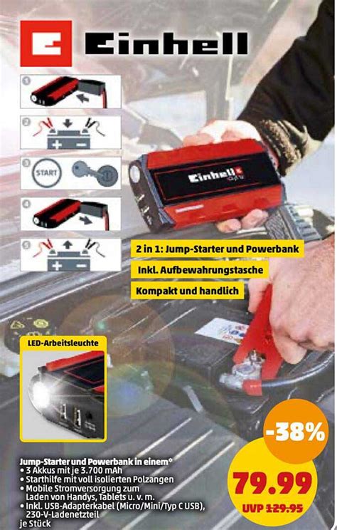 Einhell Jump Starter Und Powerbank In Einem Angebot Bei Penny