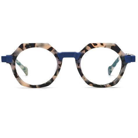 Elklook Andrian Geometric Designer Glasses For Unisex Acetate Frames
