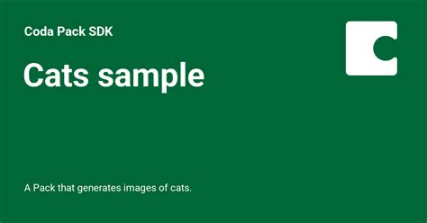 Cats Sample Coda Pack Sdk