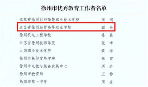 躬耕教坛育桃李 强国有我谱华章 学校及4名教师荣获上级表彰 江苏省徐州经贸高等职业学校