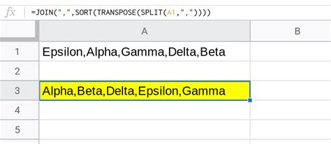 Formula Challenge 3 Alphabetize Comma Separated Strings