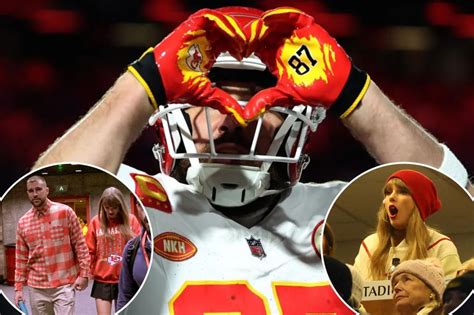 Travis Kelce Throws Up Hand Heart To Girlfriend Taylor Swift After