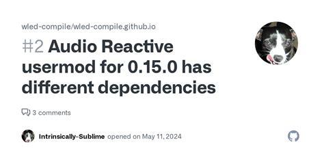 Audio Reactive Usermod For 0150 Has Different Dependencies · Issue 2
