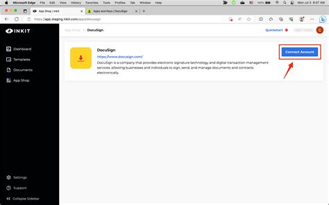 Setting Up The DocuSign App