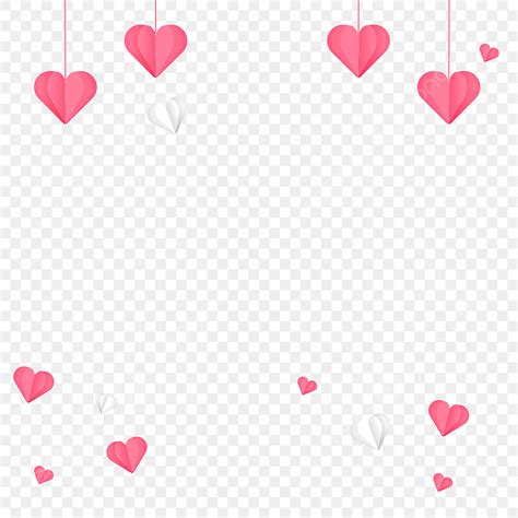 하트 일러스트 입체 페이퍼 장식 테두리 만화 귀엽다 심형 Png 일러스트 및 Psd 이미지 무료 다운로드 Pngtree