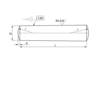 Goupille de position conique rectifiée trempée DIN A mm X mm acier TDI Fixations
