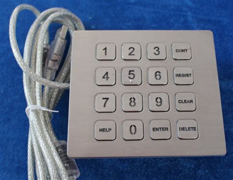 Ip67 Numeric Keypad Top Panel Mount Backlit Usb Red Or Blue 16 Keys