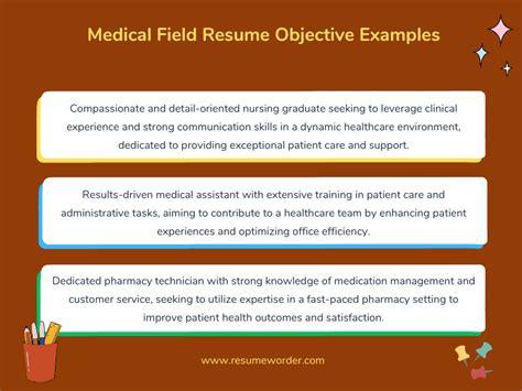 24 Medical Field Resume Objective Sample Statements Resumeworder