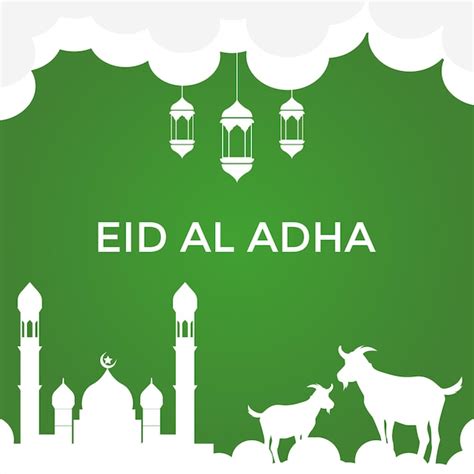 Premium Vector Eid Al Adha Festival Greeting Card Background For Eid