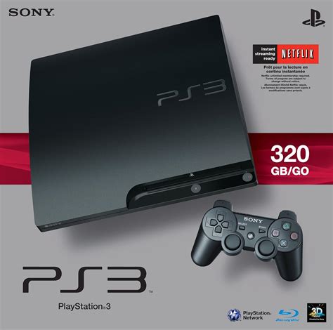 Sony Playstation 3 Slim 320 Gb Charcoal Black Console