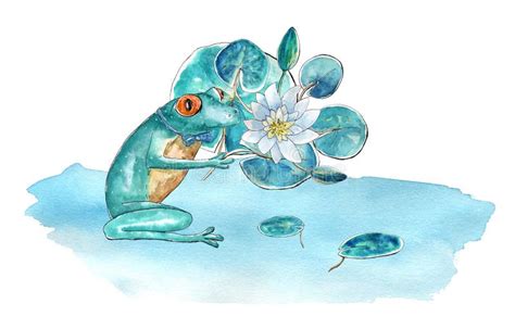 Caract Re De Grenouille D Aquarelle Photo Stock Image Du Bouquet