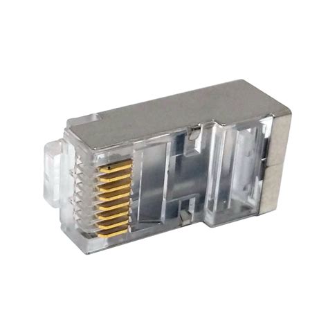 Rj45 Cat6a Shielded Plug With Insert Solid Or Stranded 8p 8c Pac