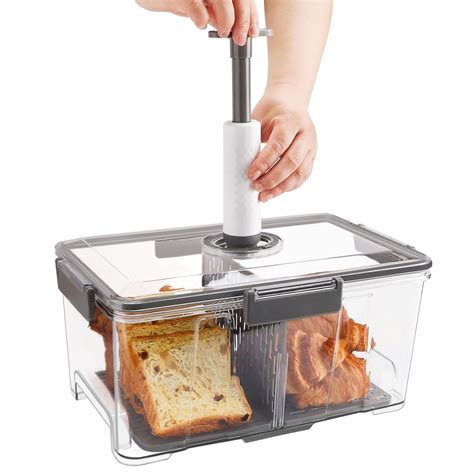 Bread Box For Kitchen Countertop Airtight Extra Large Bread Container
