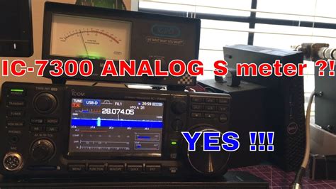 Icom Ic 7300 Easy Analog S Meter Yes Youtube