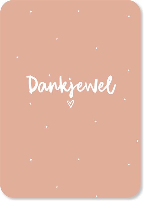 Wenskaart Dankjewel Roze A6 Kaartenset Kaarten Bedankt