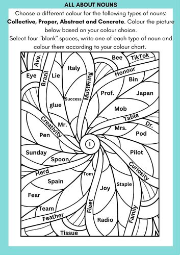 Colour The Word Classes Teaching Resources