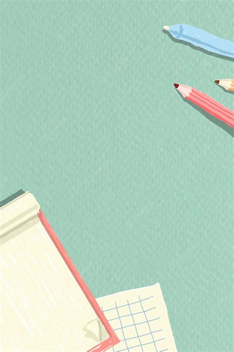 Premium Vector Blank Notebook Frame On Green Background Vector