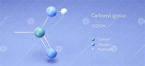 Estruturas Moleculares Do Grupo Carboxilo 3d Modelo Fórmula Química