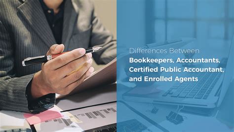Differences Between Bookkeepers Accountants Cpa And Enrolled Agents
